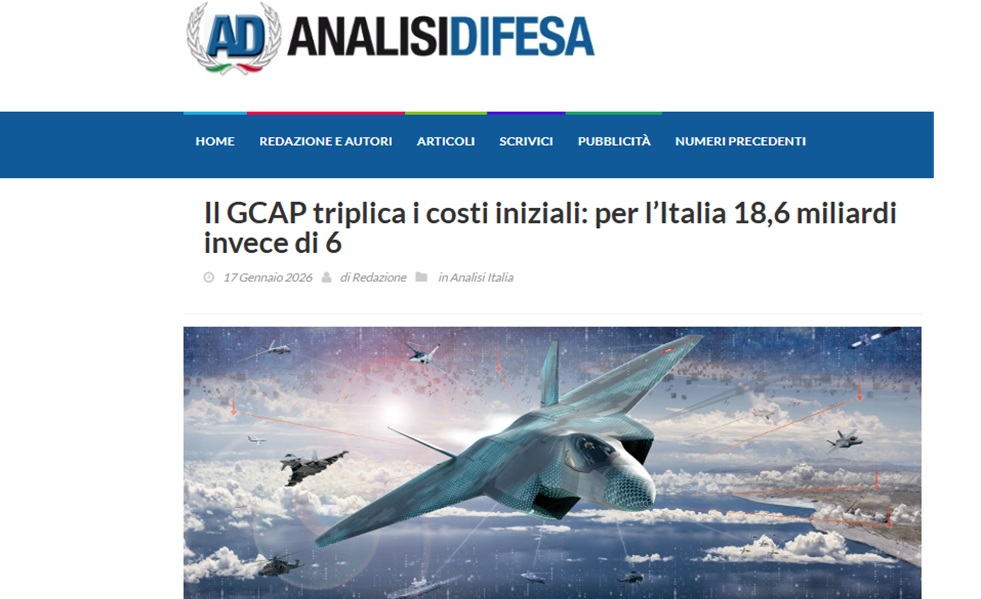 GCAP costs triple for Italy; UK, Japan figures unclear | TURDEF